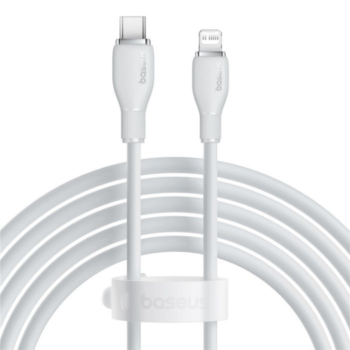 Cabo Lightning p/ USB Type-C Baseus Pudding Series Branco - 2Mtr - Novo ...