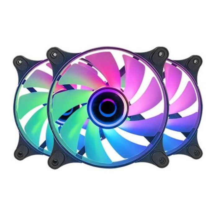 Ventoinha 120mm Mars Gaming MF3D ARGB Preta (Pack3) Kit - Novo Atalho