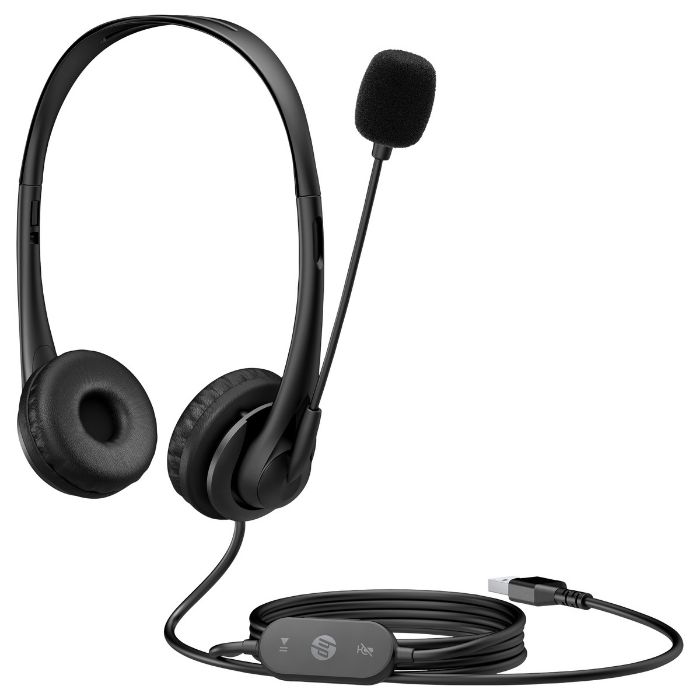 Headset Call Center HP G2 Stereo USB Preto - Novo Atalho